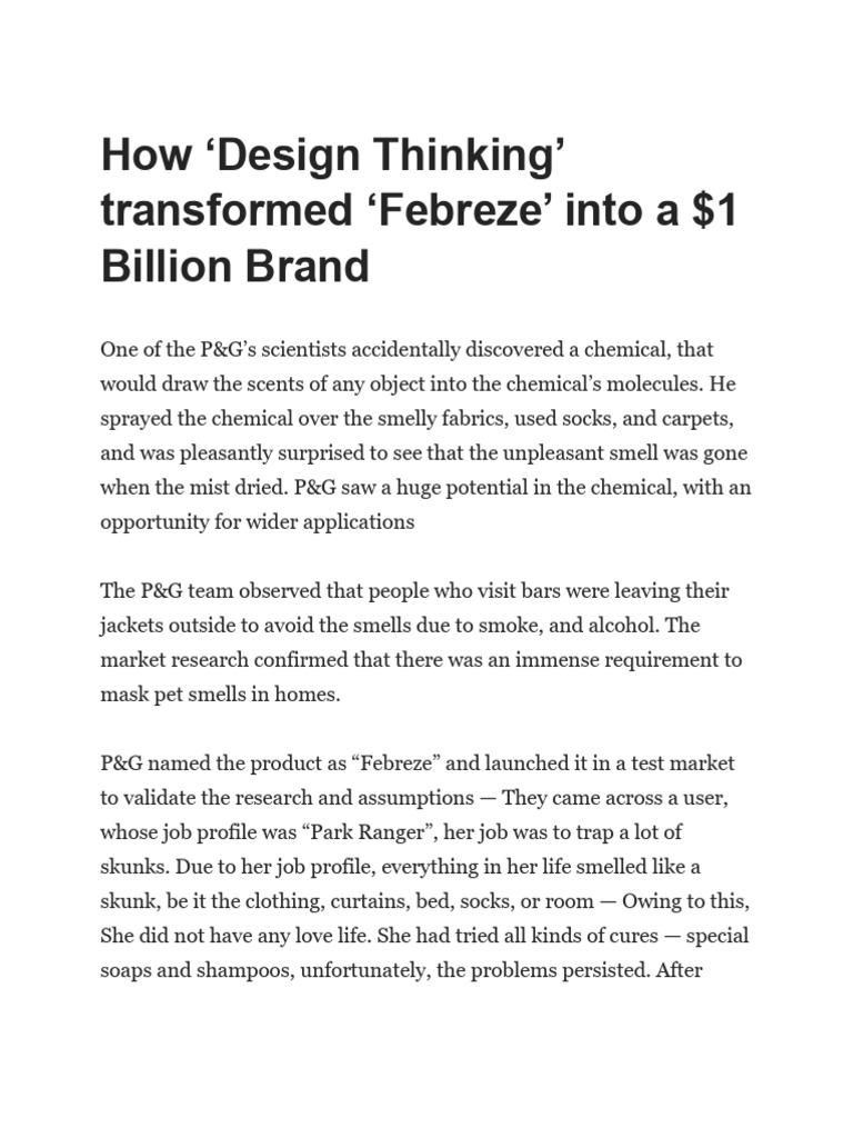 Febreze Case Study | PDF | Odor | Mind