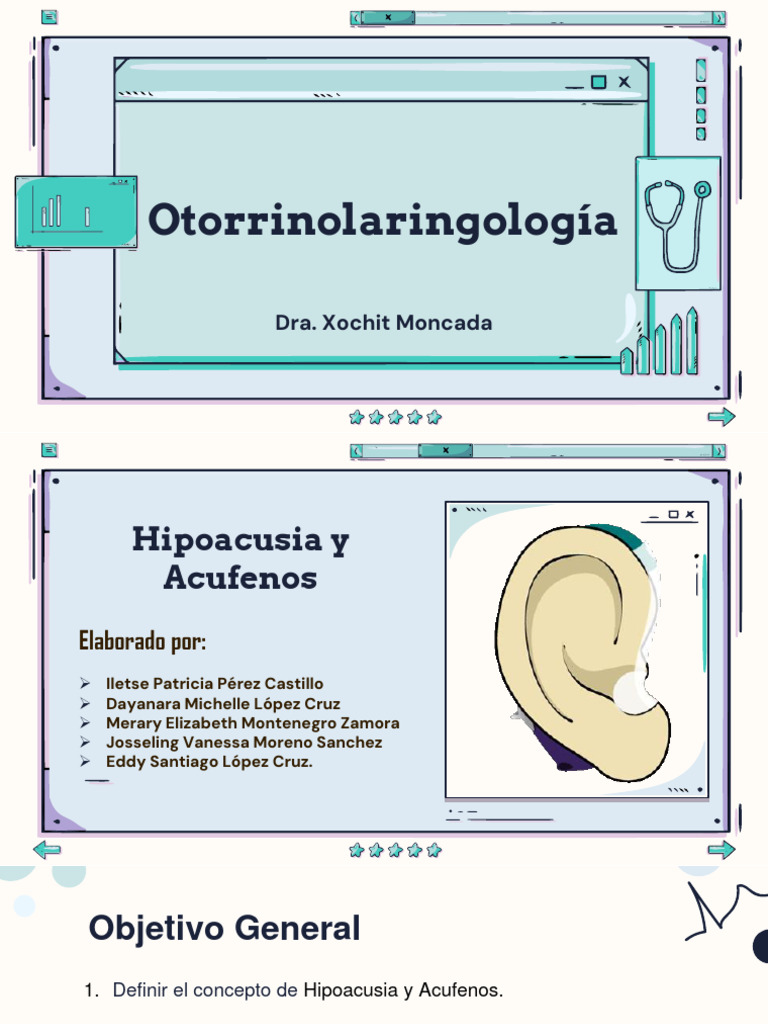 Expo. Otorrinolaringología PDF | PDF | Tinnitus | Escuchando