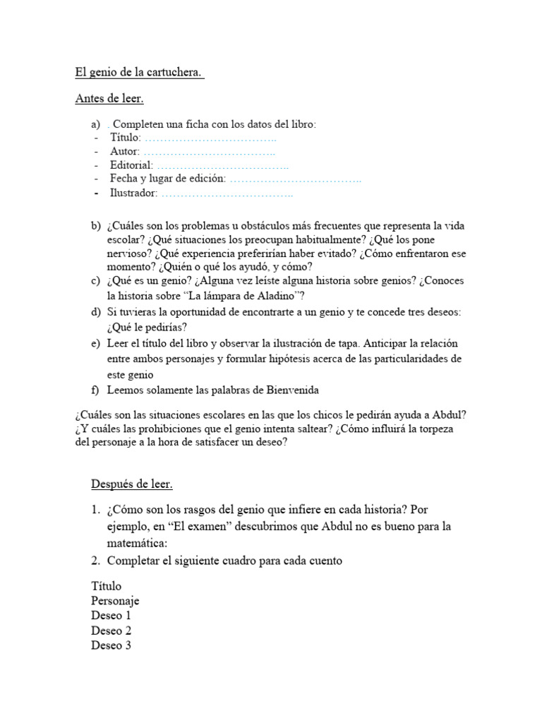 El Genio De La Cartuchera Pdf