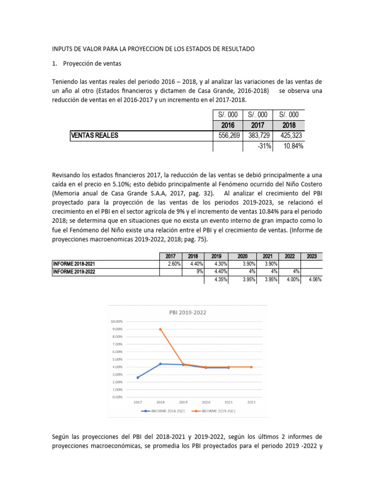 Inputs de Valor - Descripcion | PDF | Flujo de caja descontado | Depreciación