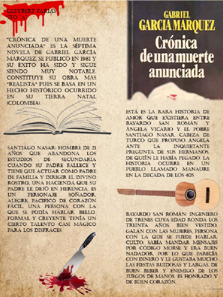 Infografía Sobre Crónicas de Una Muerte Anunciada (1981) | PDF