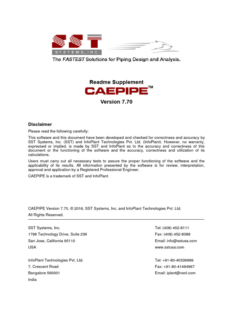 Caepipe Version 5 Bcte a Power Piping Asme b311 2016 Allowable Pressure ...