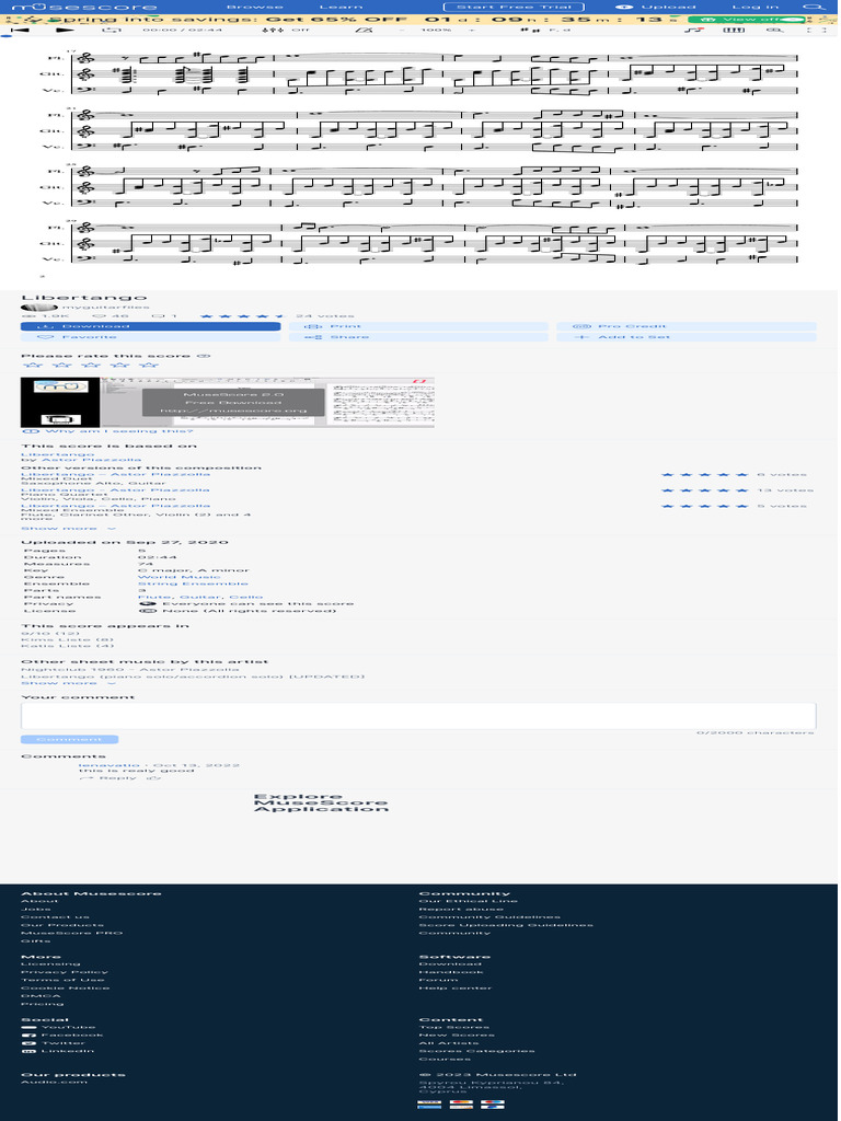 Sheet Music for Mixed Ensembles | PDF | Quartet