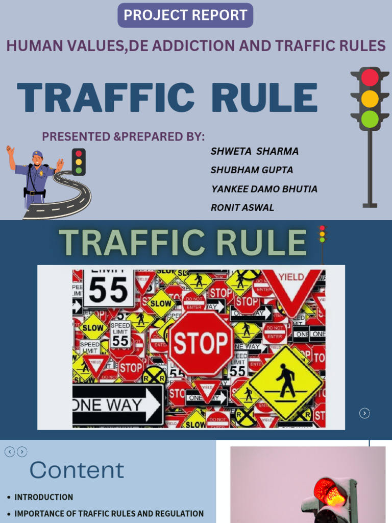 Traffic Rules Awareness Project Report | PDF | Traffic | Traffic Collision