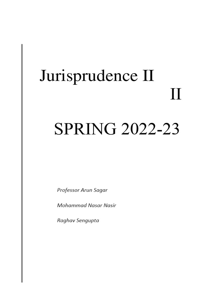 Juris II Corrected Question Paper | PDF