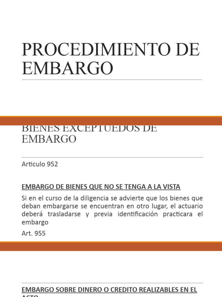 Procedimiento de Embargo | PDF | Propiedad | Economias