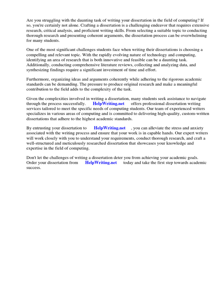Computing Dissertation Ideas | PDF | Thesis | Information