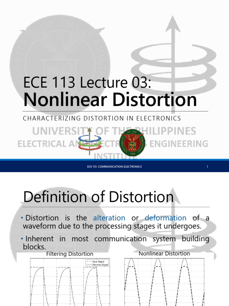 Ece113 Lec03 Nonlinear Distortion | PDF | Distortion | Phase (Waves)
