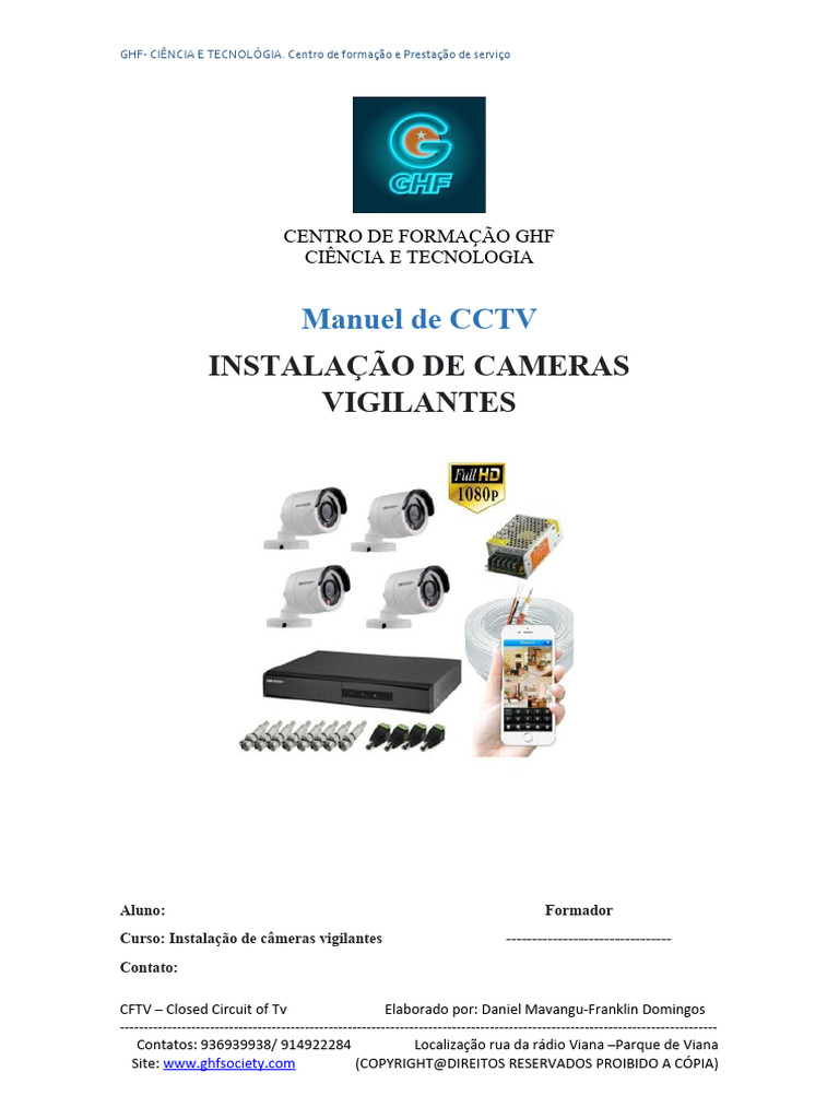 Manuel de CCTV - ORIGINAL | PDF | Câmera de vídeo digital | Câmera
