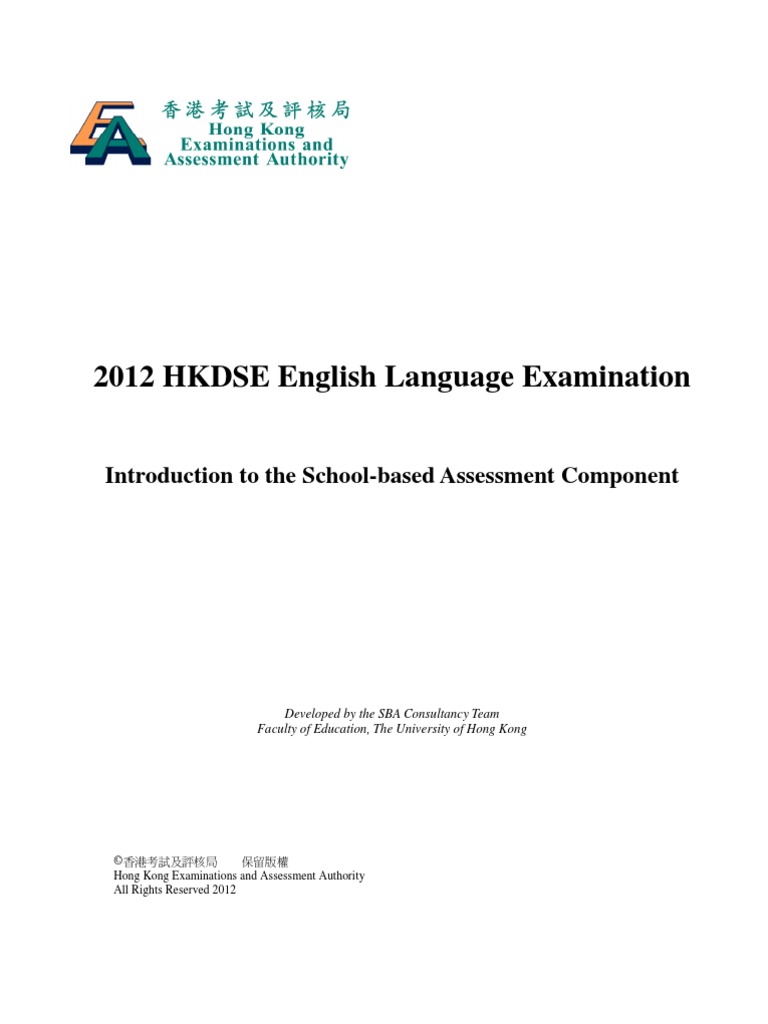 ENG-Intro To SBA Booklet-Mar10 | PDF | Educational Assessment | Test ...