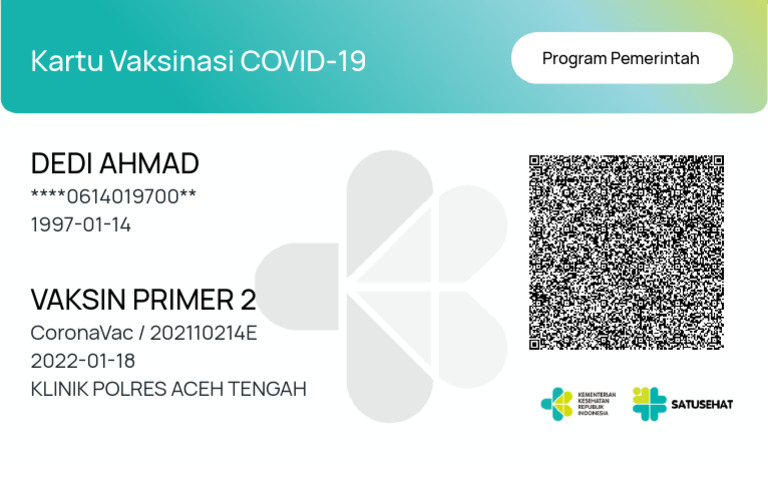 Sertifikat-Vaksin-Dosis 2-Dedi-135 | PDF