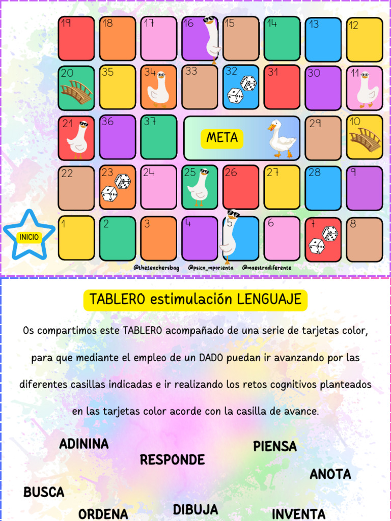 tablero oca estimulacion | PDF