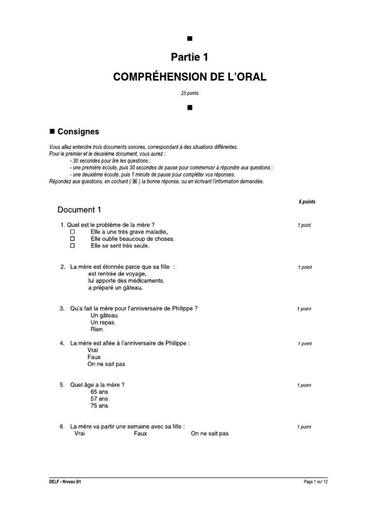 Suject Delf b1 Test 4 | PDF