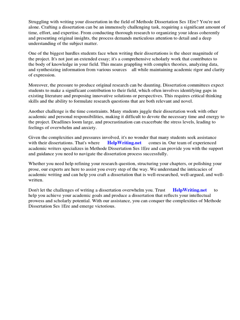 Methode Dissertation Ses 1ere | PDF | Thesis | Socioeconomic Status