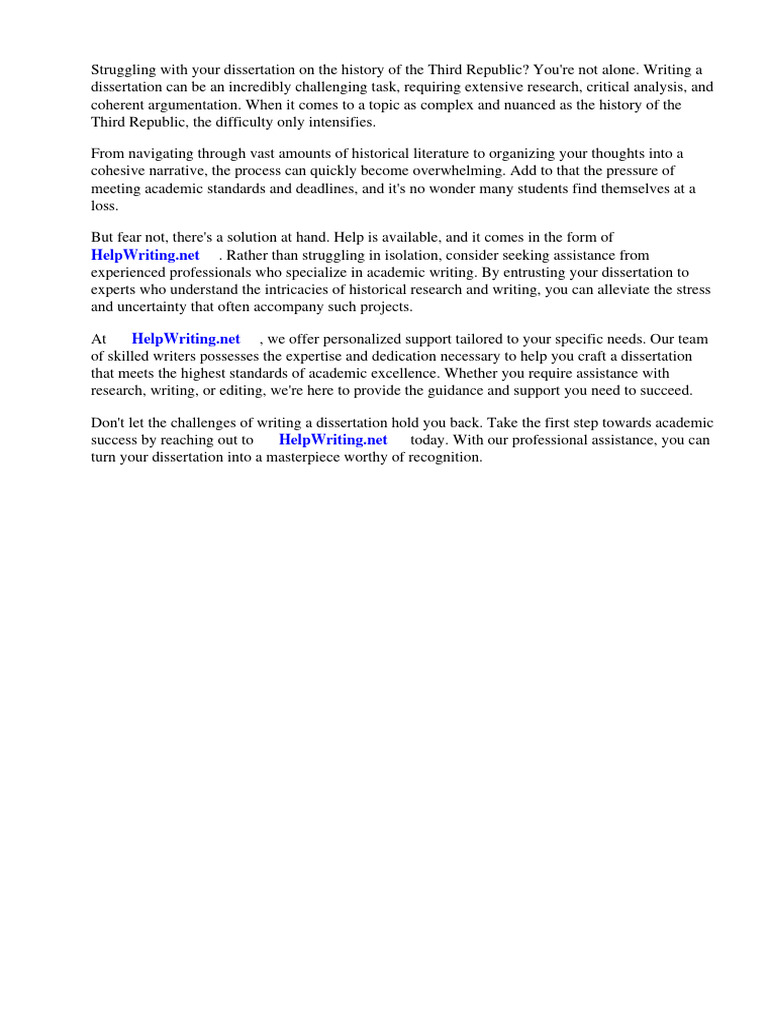 Dissertation Histoire 3eme Republique | PDF