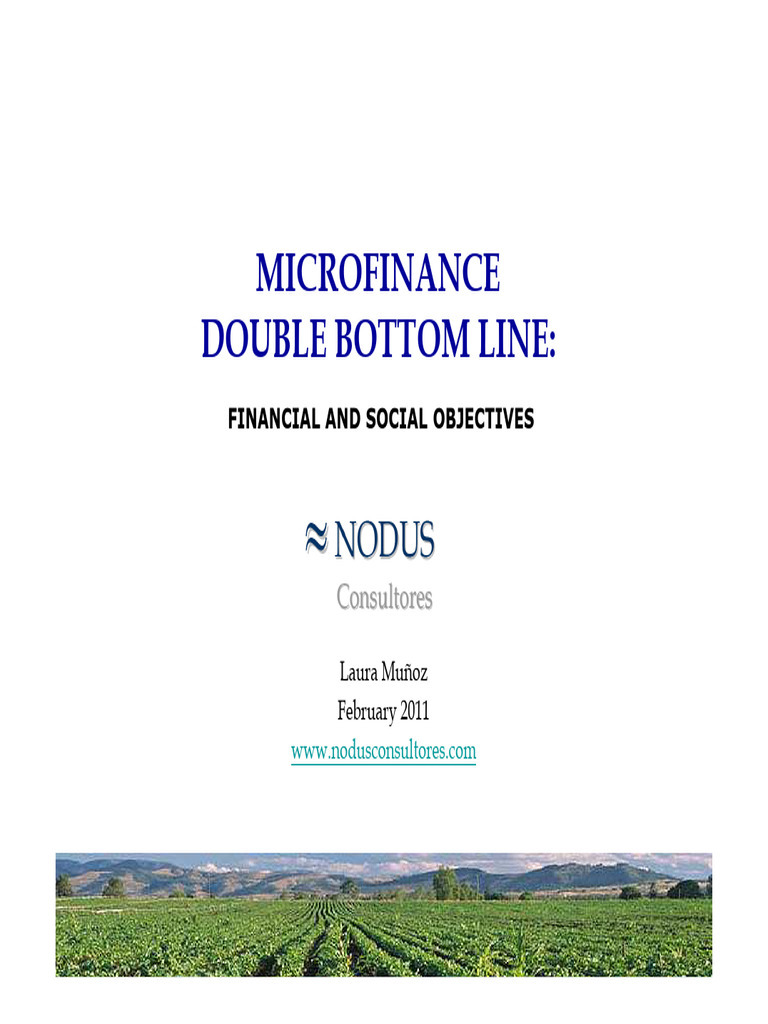 Microfinance Double Bottom Line | PDF | Microfinance | Equity (Finance)