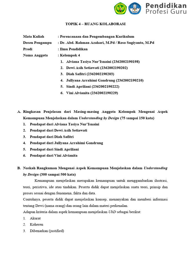 Ruang Kolaborasi Naskah - TOPIK 4 | PDF | Karier & Perkembangan