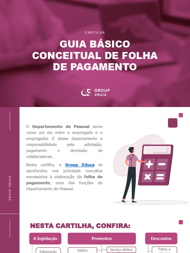 Cartilha Guia Basico Folha de Pagamento | PDF | Hora extra | Expediente