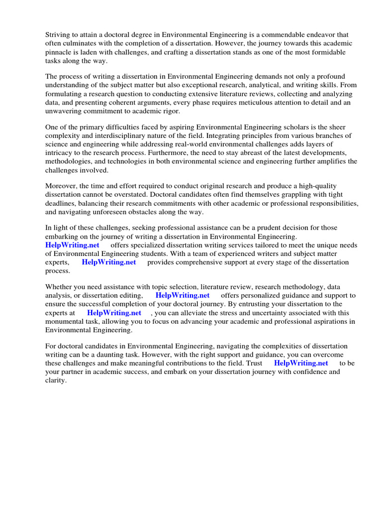 Dissertation Environmental Engineering | PDF | Sewage | Ecosystem