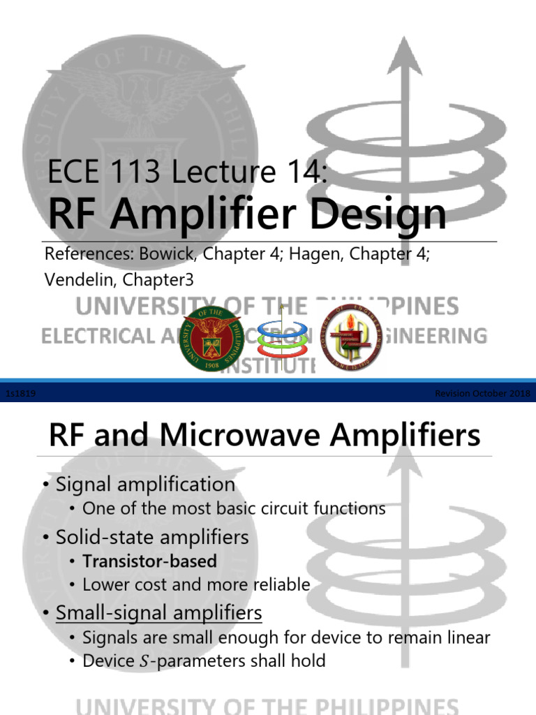 RF Amplifier Design for ECE Students | PDF | Amplifier ...