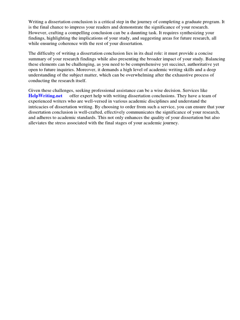Dissertation Conclusion Guide | PDF | Thesis | Essays