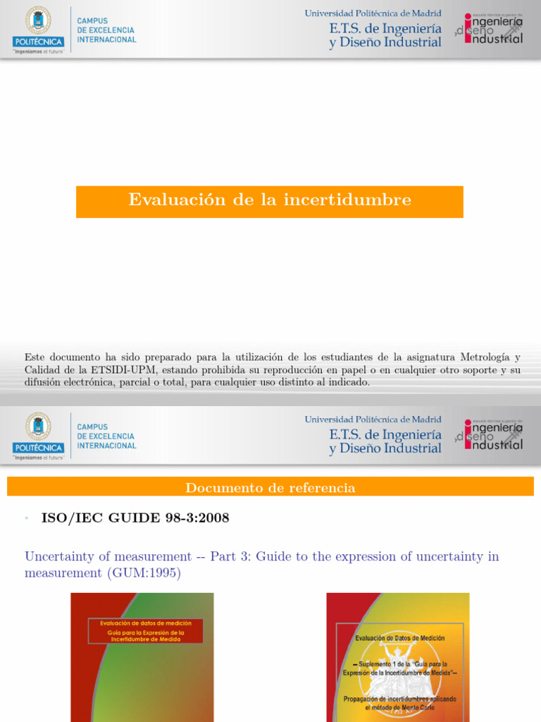 Tema 3 - Evaluación de La Incertidumbre | PDF | Estimador | Diferencia