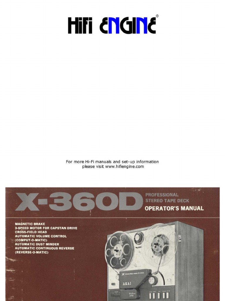 Hfe Akai x-360d | PDF