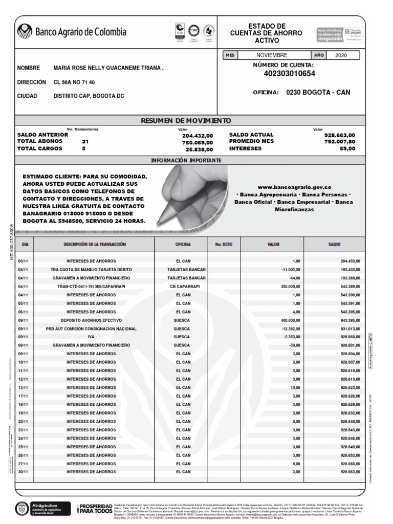 Accounts Extract Report | PDF | Economias | Dinero