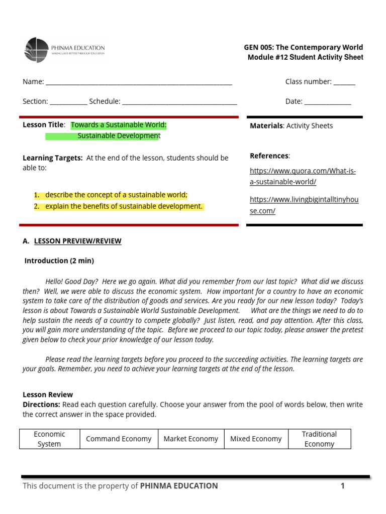 Sustainable Development | PDF