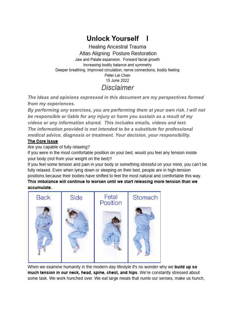 Posture Restoration v1.0 | PDF | Breathing | Hand