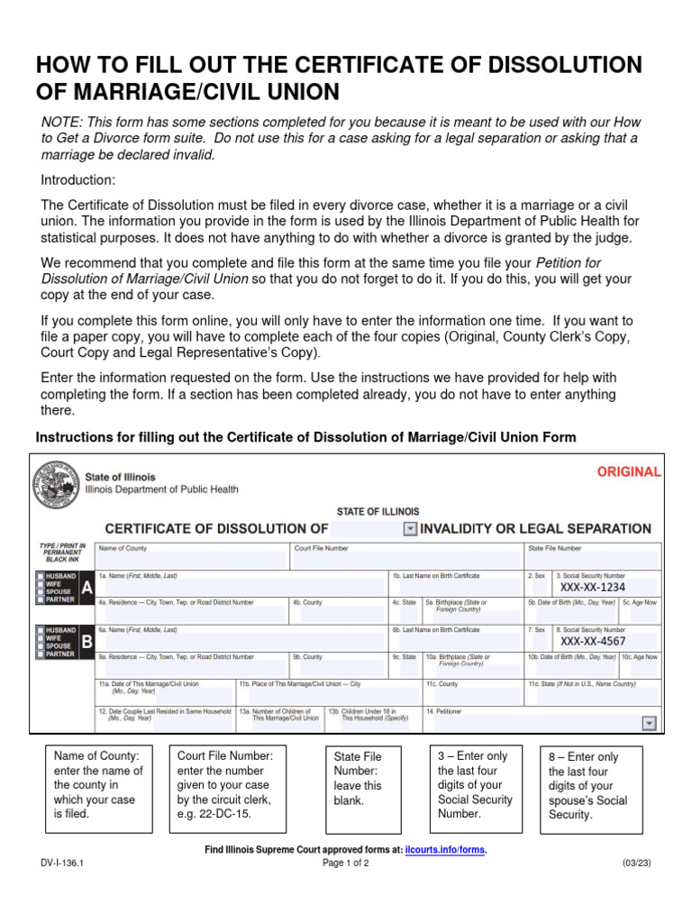 Divorce Form Completion Guide | PDF | Divorce | Civil Union
