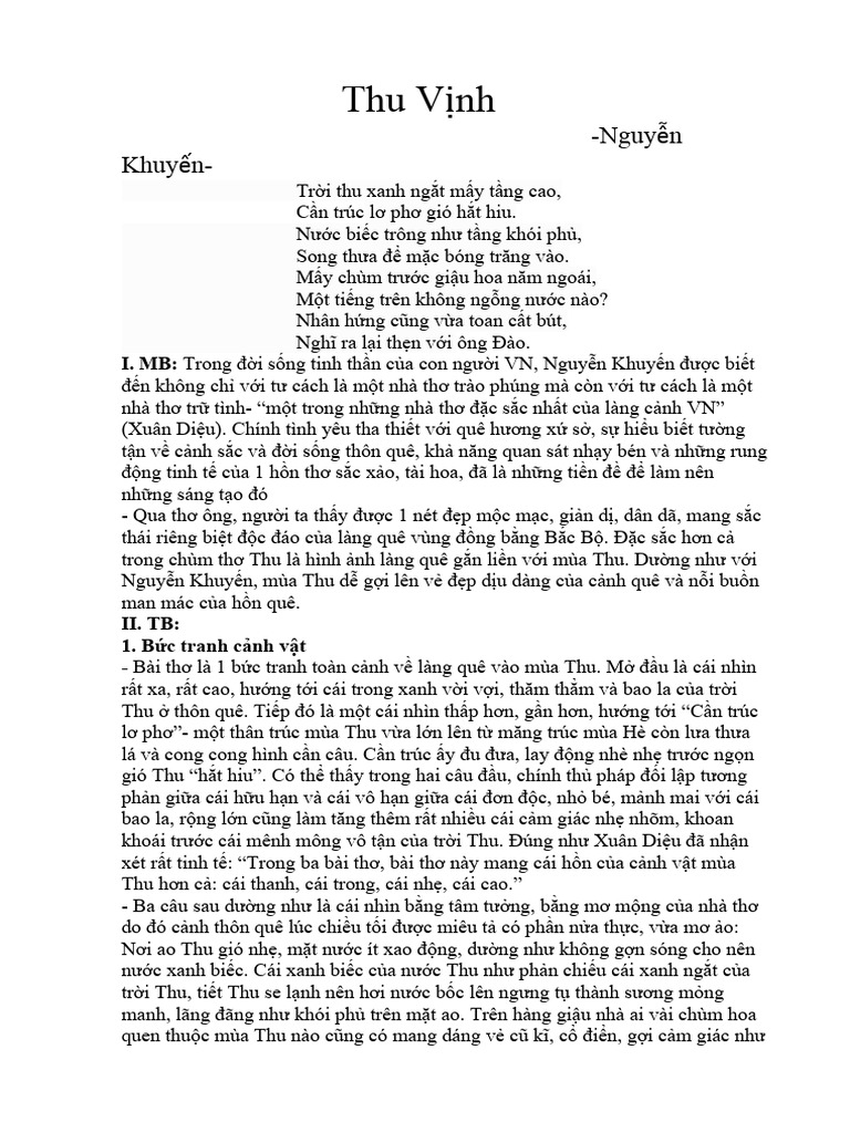 Thu Vịnh | PDF