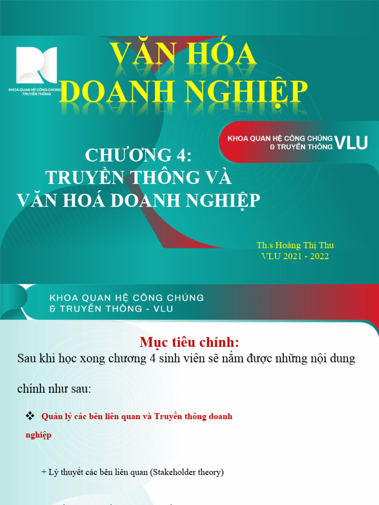 Chương 4 - .Truyền Thông VHDN | PDF