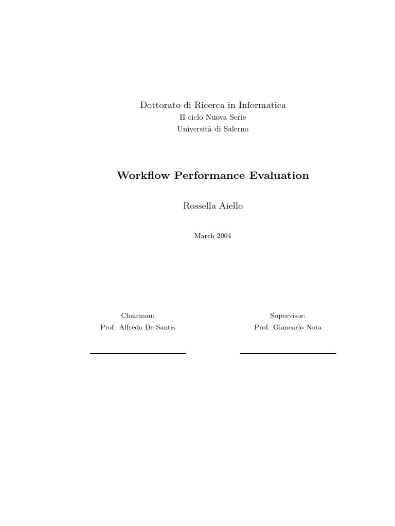 Workflow Performance Evaluation | PDF | Business Process | Simulation
