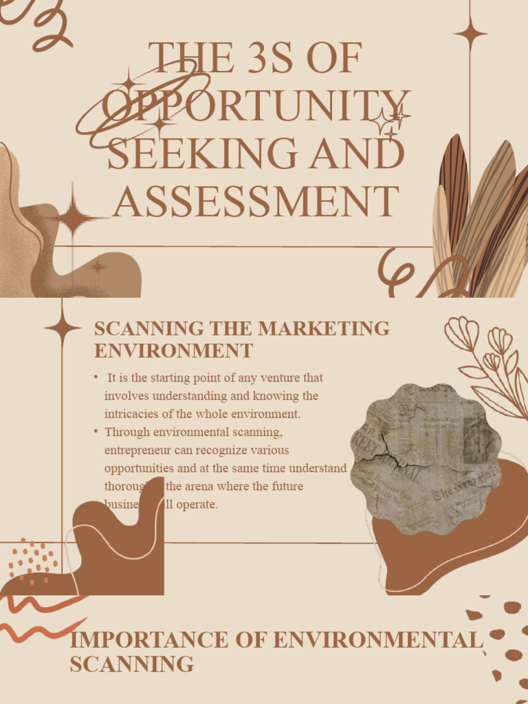 3S Framework for Opportunity Seeking | PDF | Entrepreneurship ...