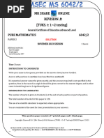 Pure Maths 6042 Nov 2024 Paper1 | PDF | Equations | Mathematical Analysis