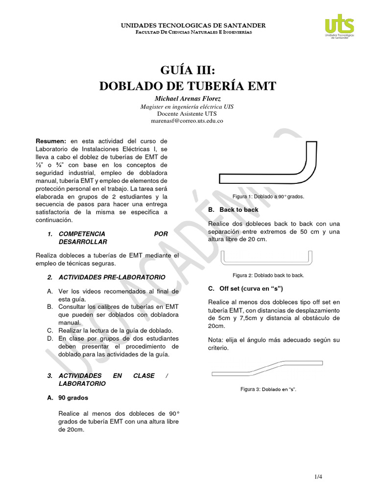 Guía para Doblado de Tubería EMT | PDF | Flecha