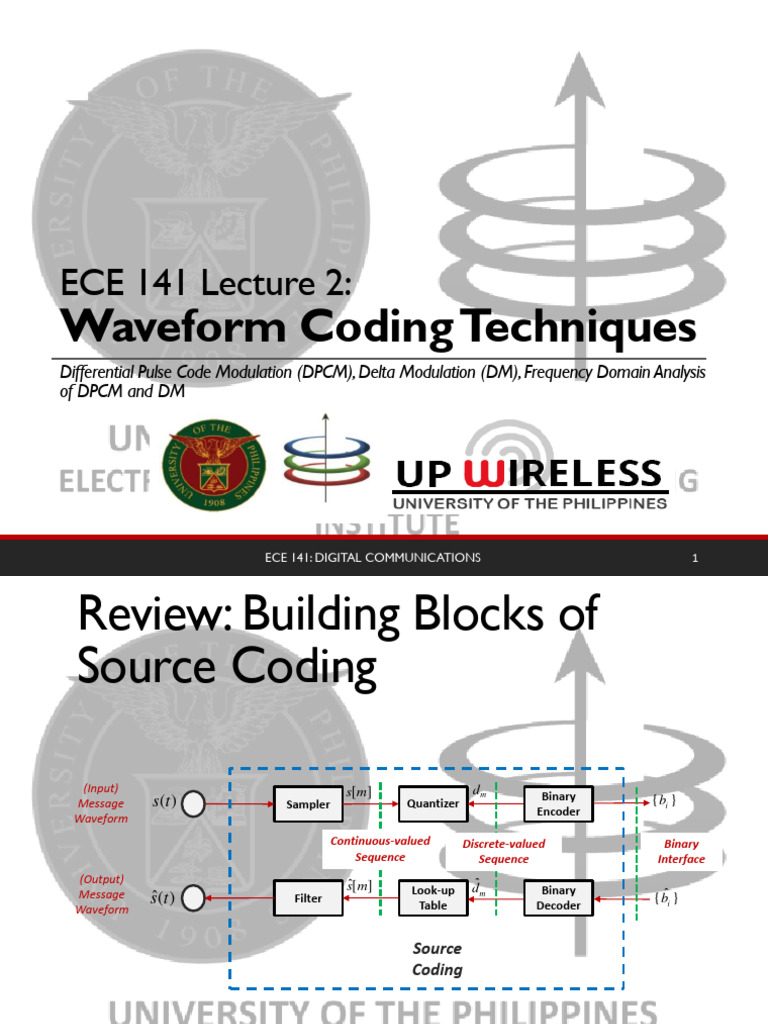 Ece141 Lec02 Waveform Coding Techniques | PDF