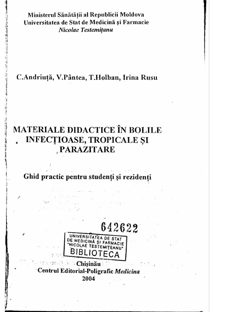 Materiale Didactice În Bolile Infecțioase, Tropicale Și Parazitare 2004 | PDF
