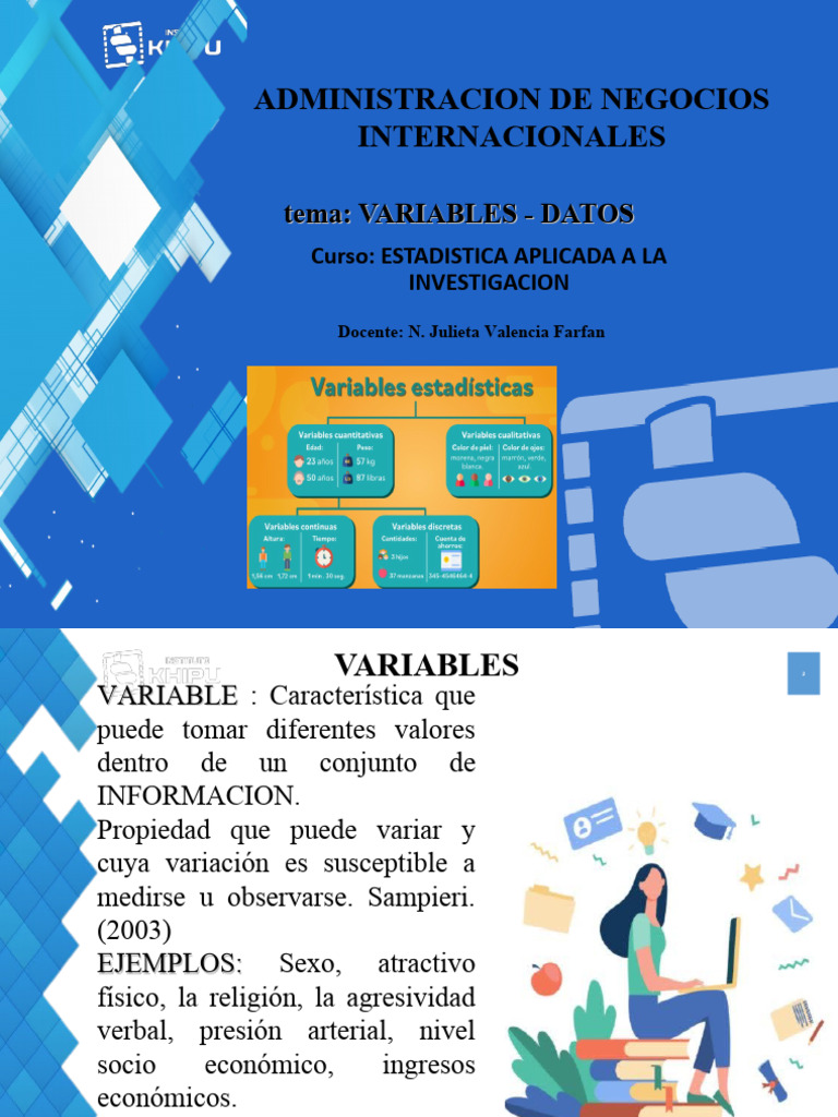 Variables - Datos - Clasificacion | PDF | Nivel de medida | Informática