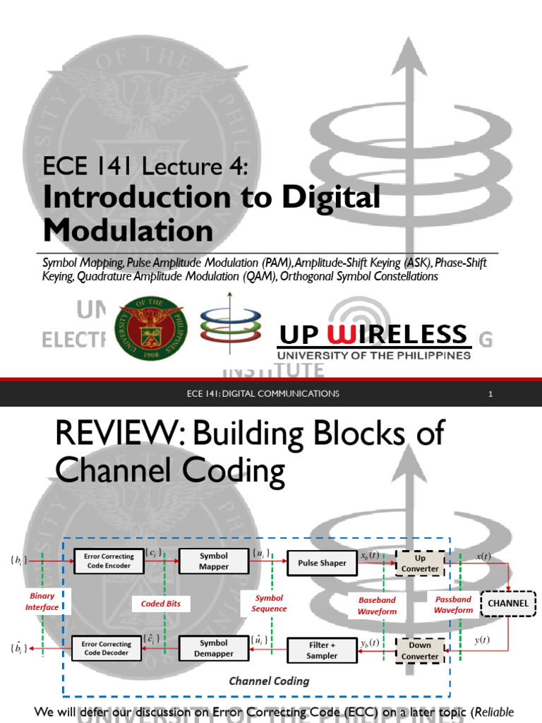 Ece141 Lec04 Introduction To Digital Modulation | PDF | Modulation | Data Transmission