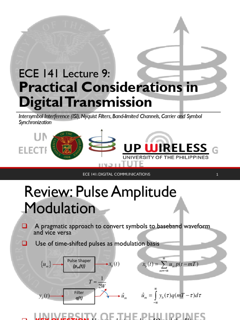 Ece141 Lec09 Practical Considerations in Digital Transmission | Download Free PDF | Modulation ...