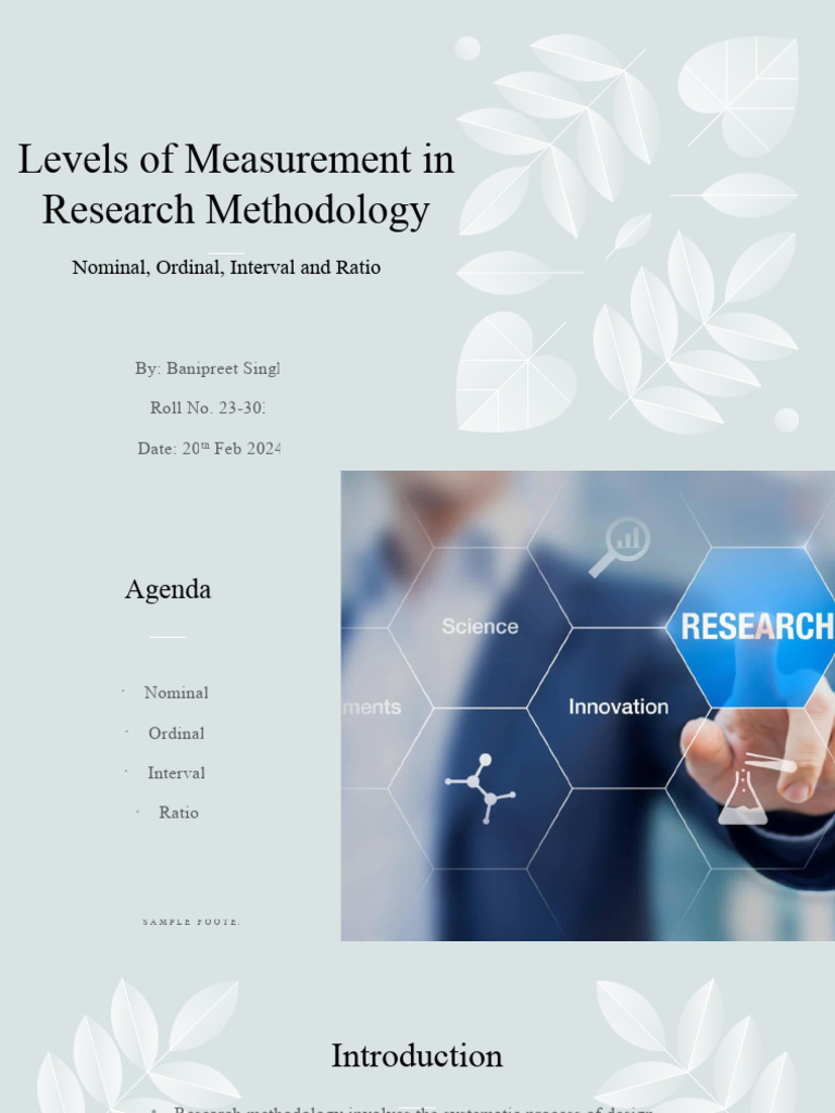 Levels of Measurement in Research Methodology | PDF | Level Of ...