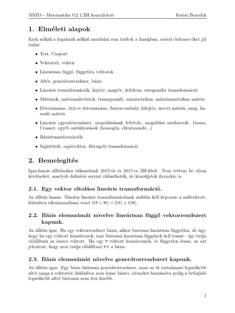 Matematika g2 1zh Konzi Bybeni | PDF