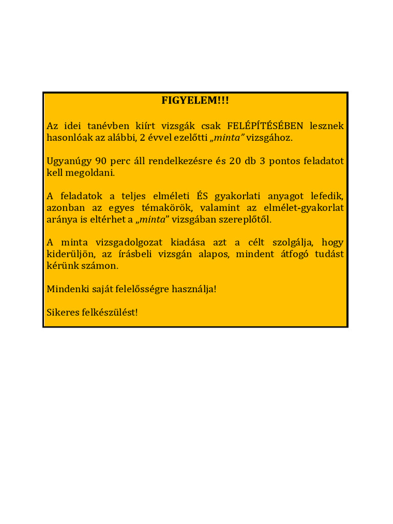 A2 Minta Vizsga | PDF