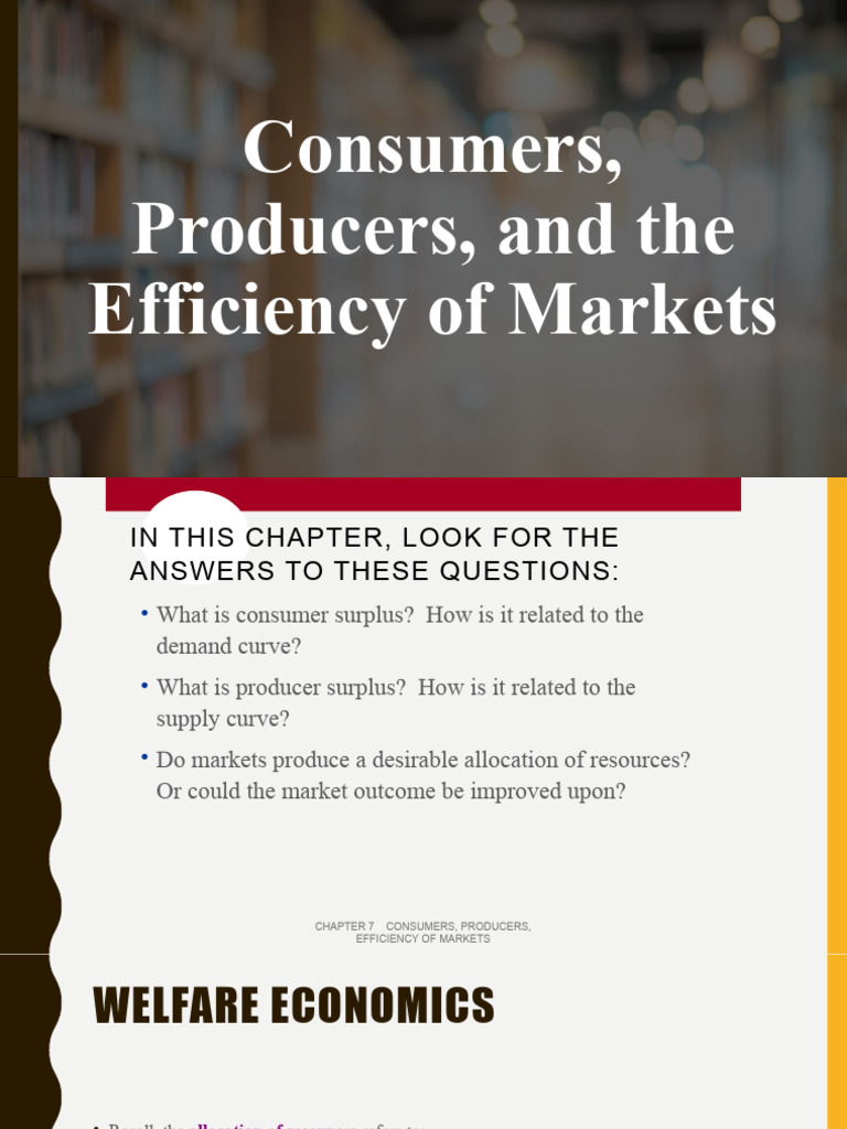 Market Efficiency: Consumer & Producer Surplus | PDF | Economic Surplus ...