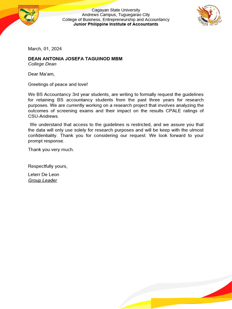 Request Letter | PDF