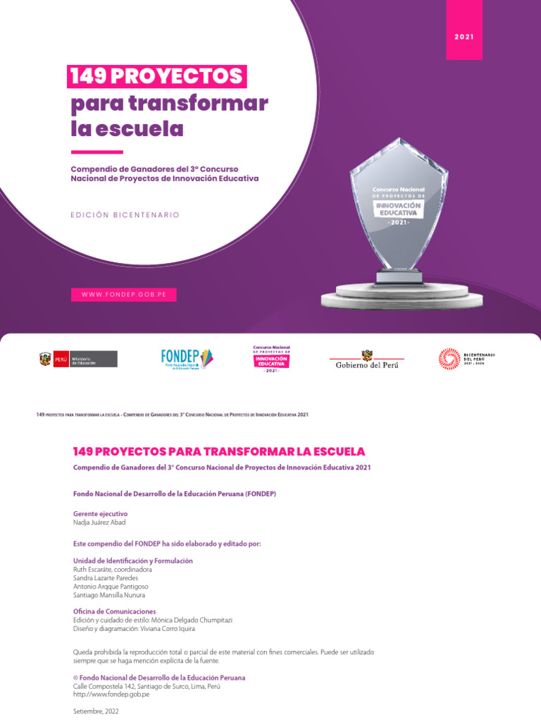 Proyectos Innovadores para la Escuela | PDF | Aprendizaje | Iniciativa ...