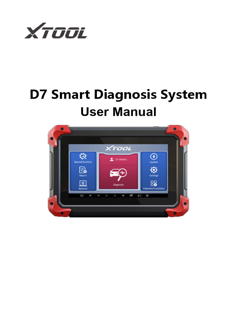 D7 Smart Diagnosis System User Manual | PDF