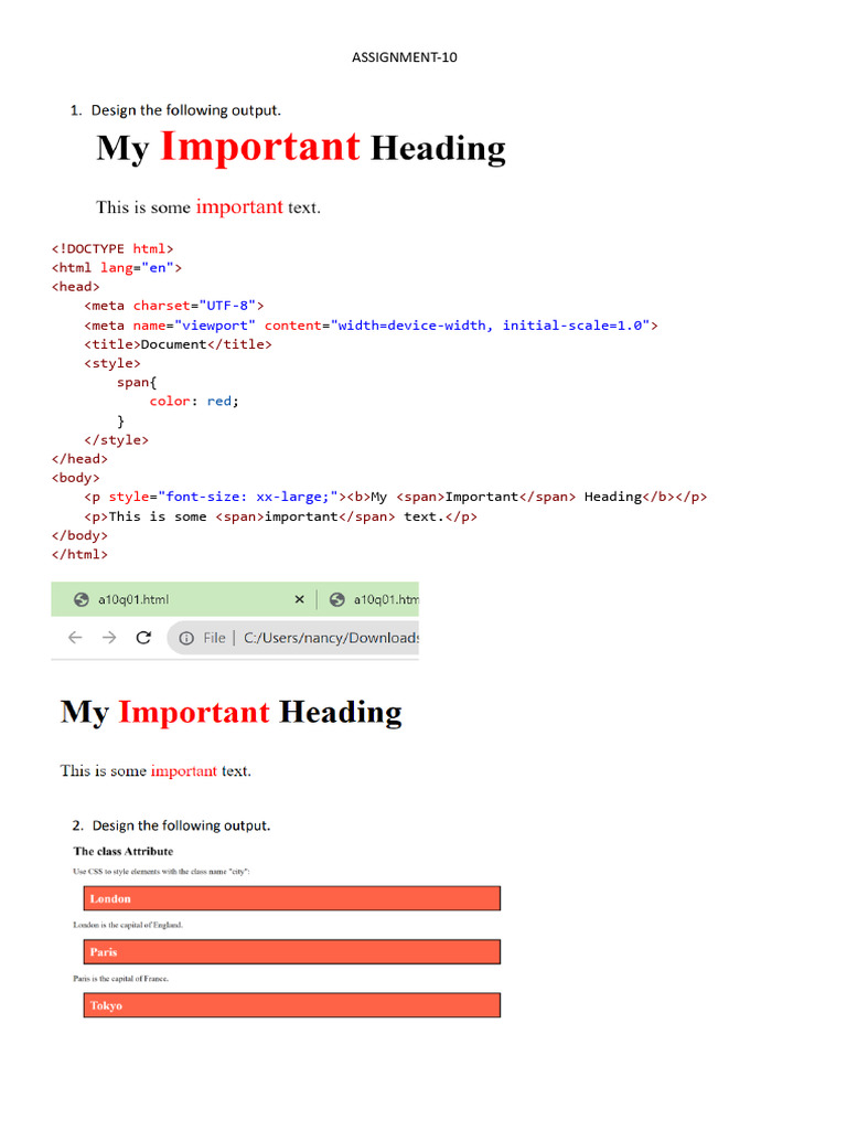 Assignment 10 HTML Nancy | PDF